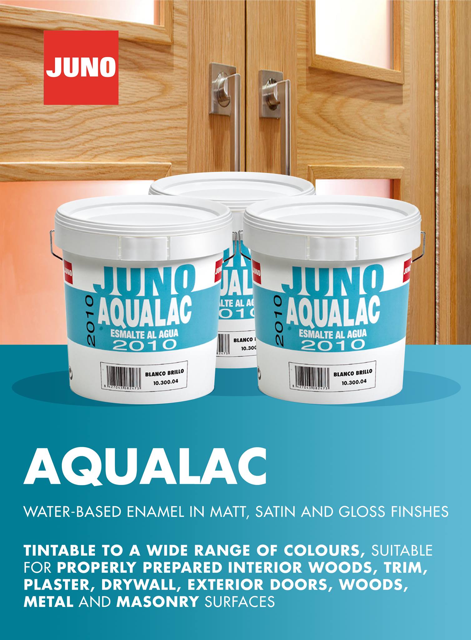 JUNO® Aqualac Water Based Acrylic Paint | Low Odour | vinnybyrne.com